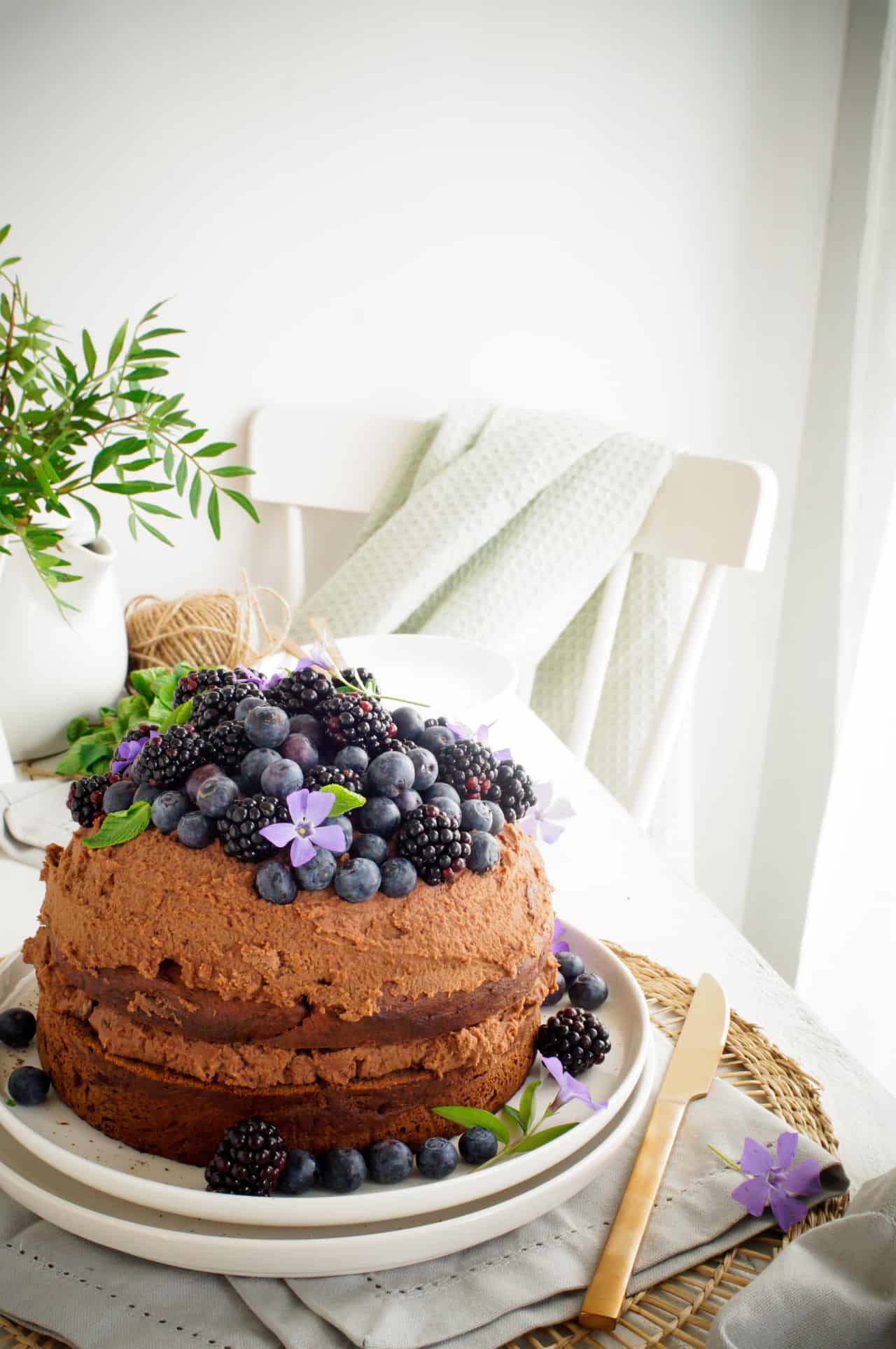 Chocoladecake met chocolade-mascarponecrème - Elien's Cuisine